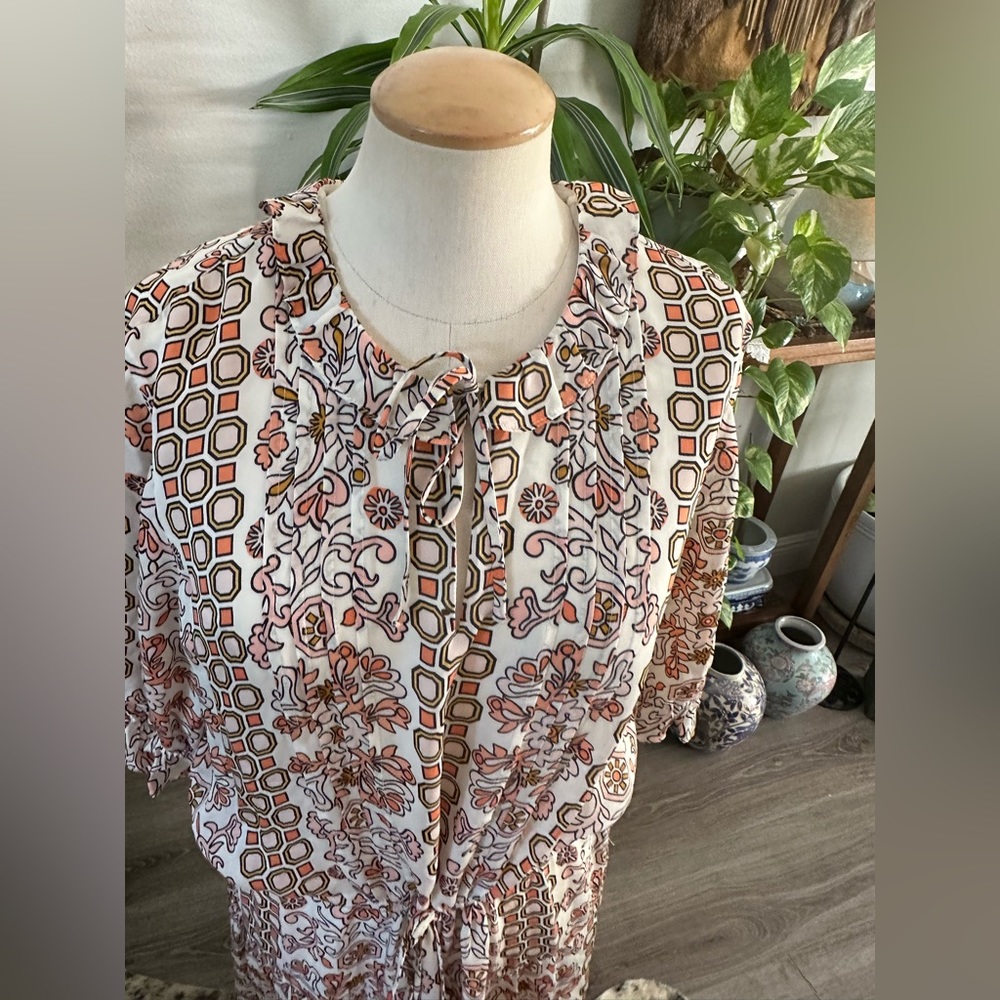 Tory Burch Silk Serena Dress Hicks Garden Printed Siz… - Gem